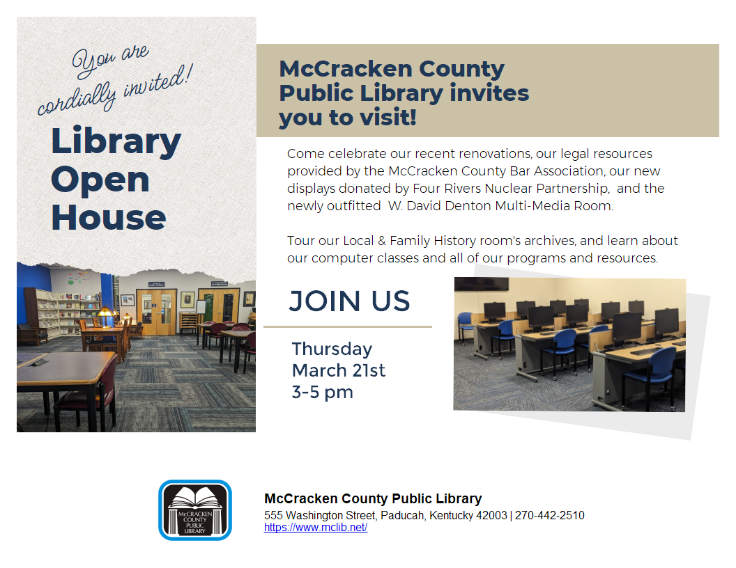Library Open House | McCracken County Public Library