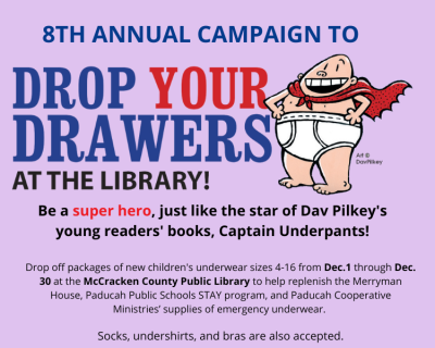 8th annual Drop your Drawers at the Library Campaign | McCracken County ...
